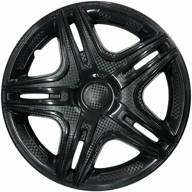 Колпак декоративный 16" Дакар черный глянец (STAR) 2 шт.