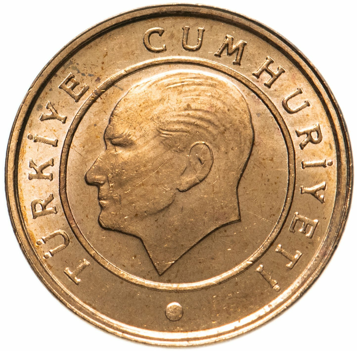 Турция 1 куруш 2019-2022, Латунь, в сохранности UNC