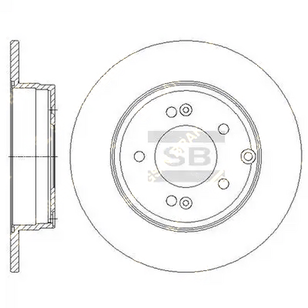 HI-Q SD1099 диск тормозной задний\ Sonata (Соната) V 3.3 05 (Комплект 2 штуки)