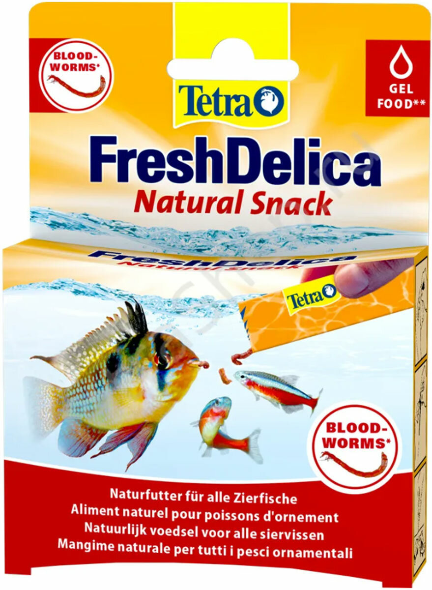 TETRA FRESHDELICA BLOODWORMS корм для рыб красный червь в желе (48 гр)
