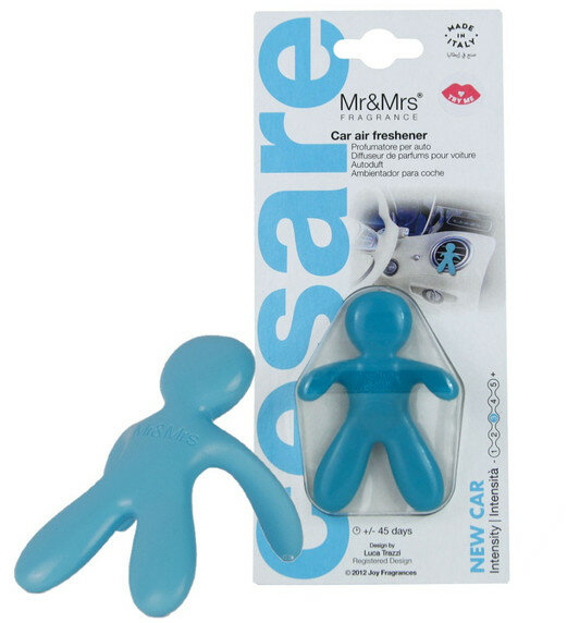 Mr&Mrs Fragrance Ароматизатор для автомобиля CESARE BLISTER голубой NEW CAR Новая машина