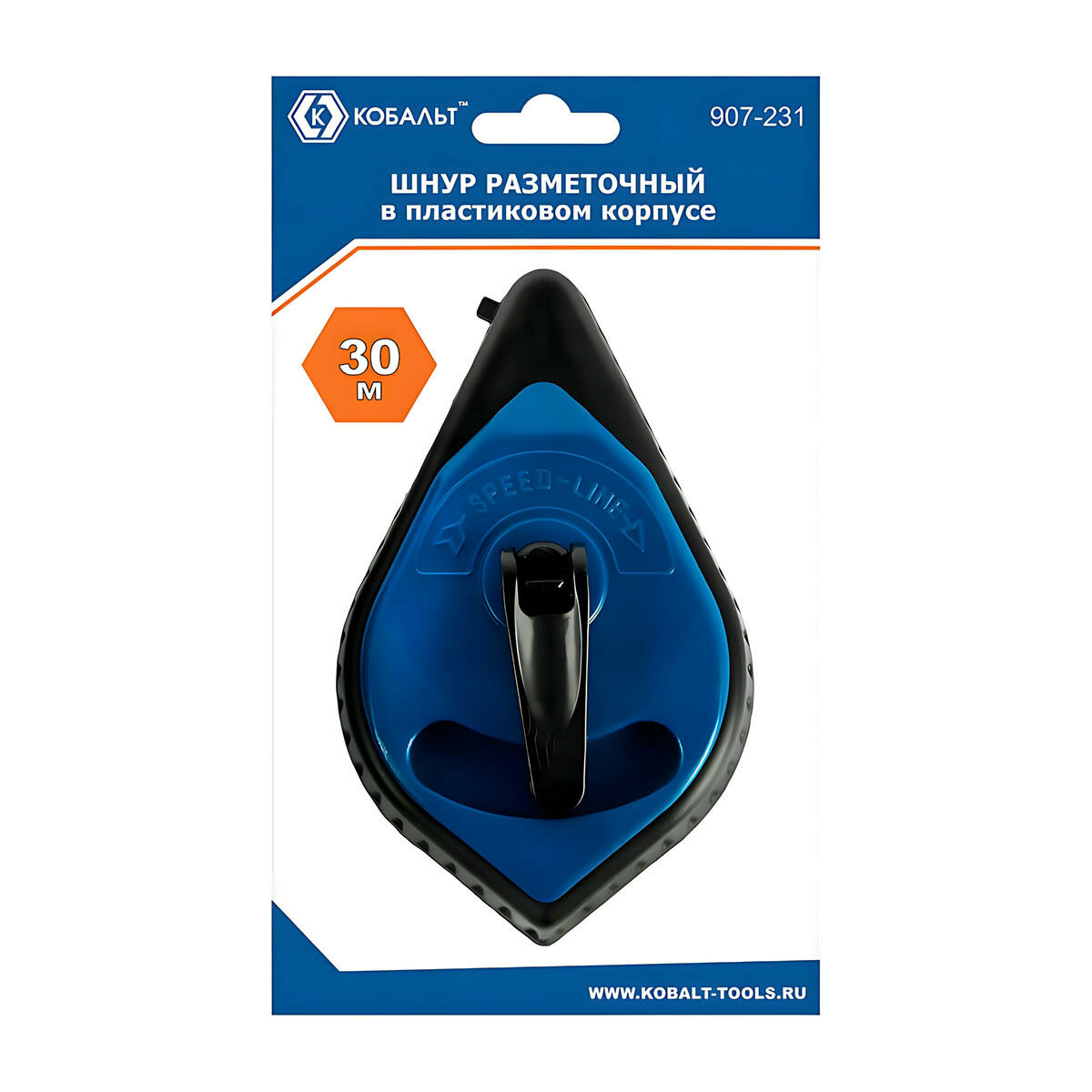 Шнур разметочный 30 м (пласт. корпус) кобальт 907-231