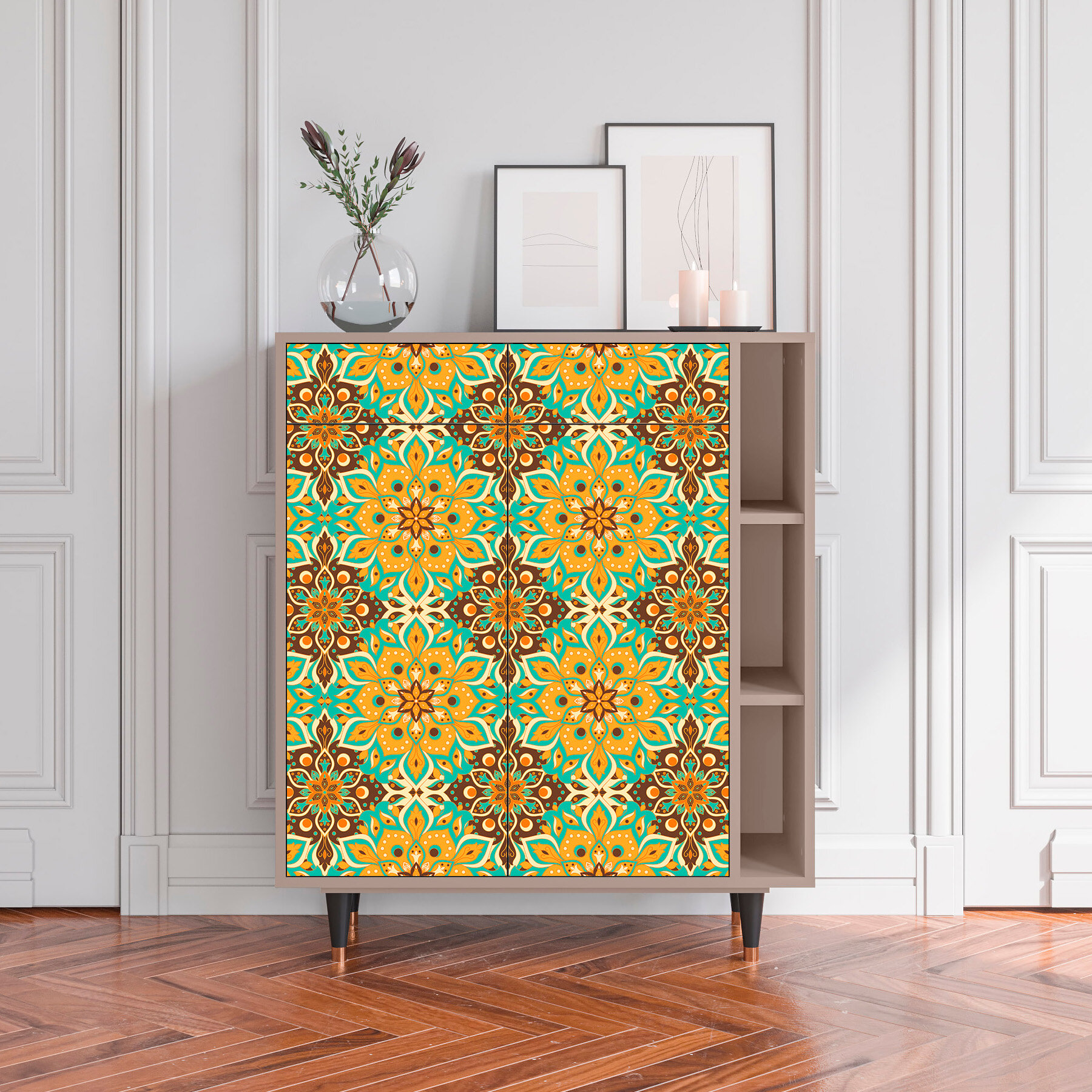 Комод - STORYZ - BS6 Indian Spices, Размер - 94 x 110 x 41 см, Цвет корпуса - , Бежевый