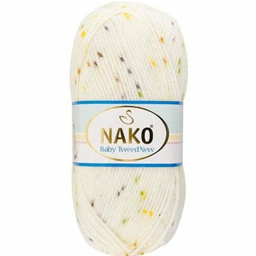Пряжа Nako BABY TWEED 31503 зел/желт (5 мотков)