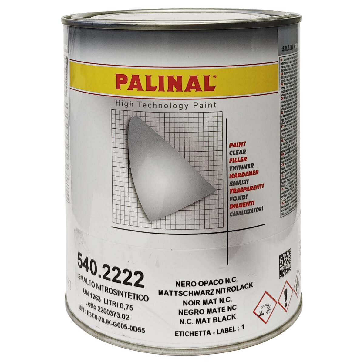 Эмаль для дисков 540.2222 черная матовая PALINAL (0,75л)