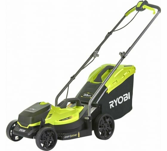 Аккумуляторная газонокосилка RYOBI OLM 1833B, 1900 Вт, 33 см
