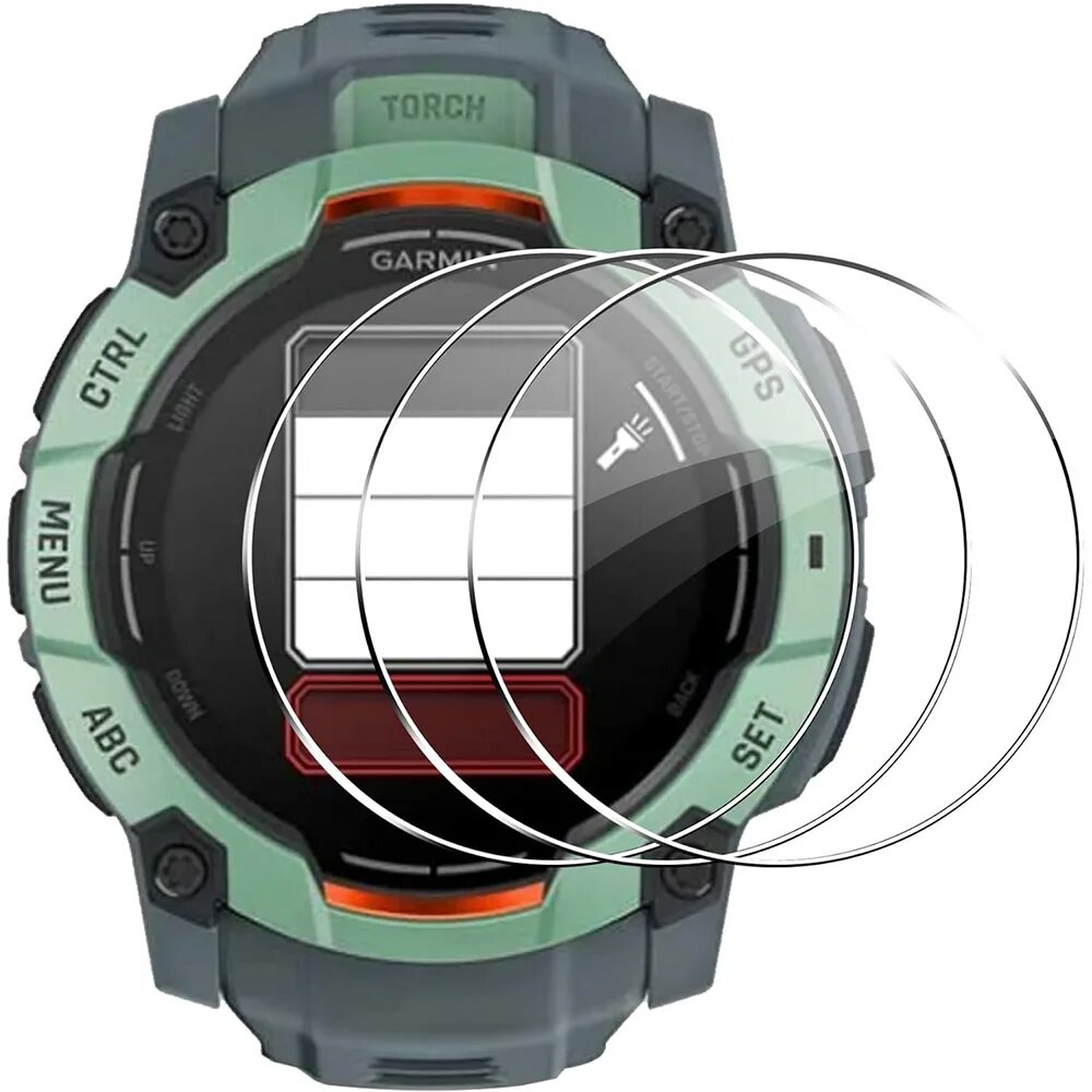 Защитное стекло для Garmin Instinct 3 45mm AMOLED (3 шт.)
