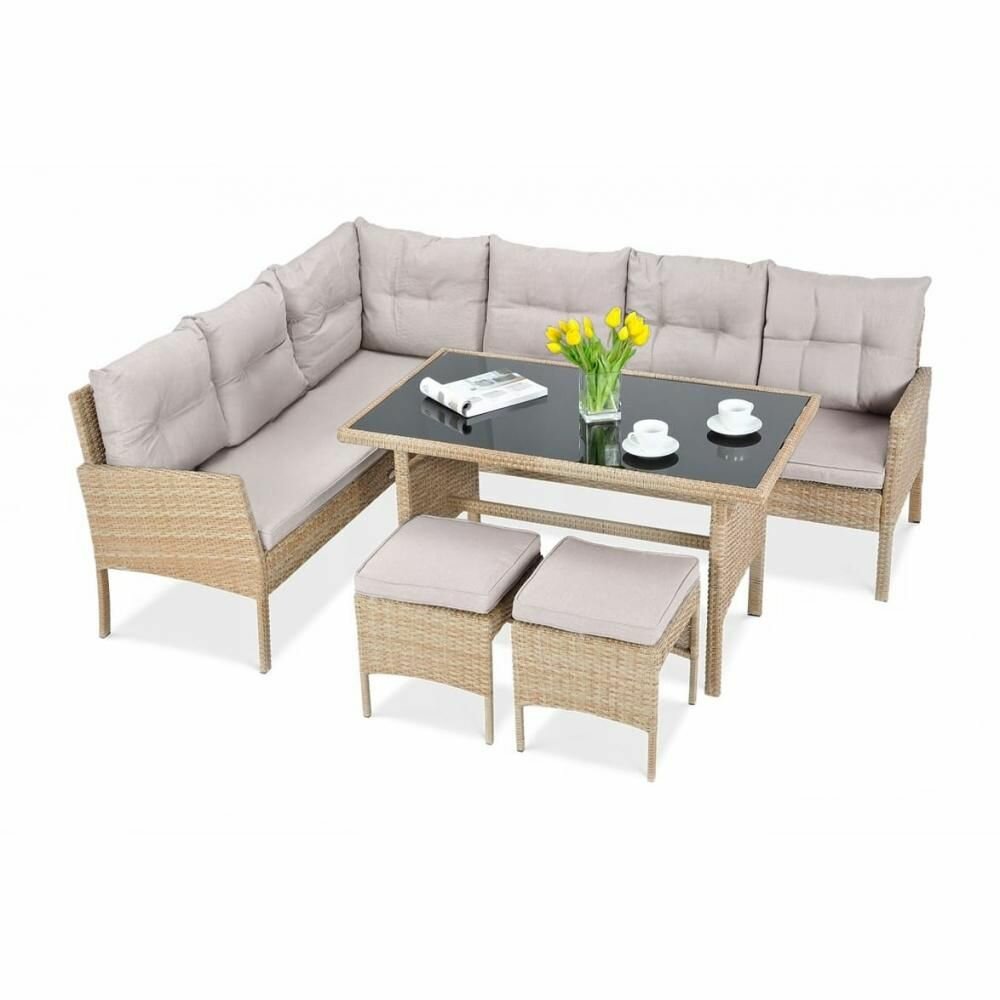 Комплект мебели с диваномAFM-107B Beige (Afina Garden)