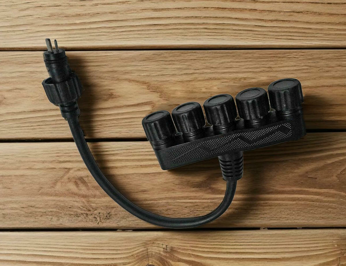 Разветвитель на 5 лучей для гирлянд нить Premium Led на силиконовом проводе без динамики, BEAUTY LED