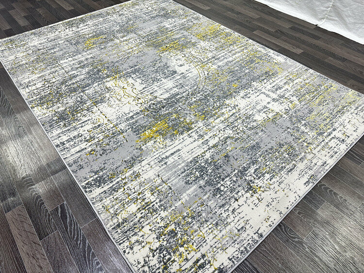 Ковер, Прямой, Бежевый, Серый, Золотисто-жёлтый, Современный, на пол, в гостиную, спальню, в ассортименте (80 см. на 150 см.)