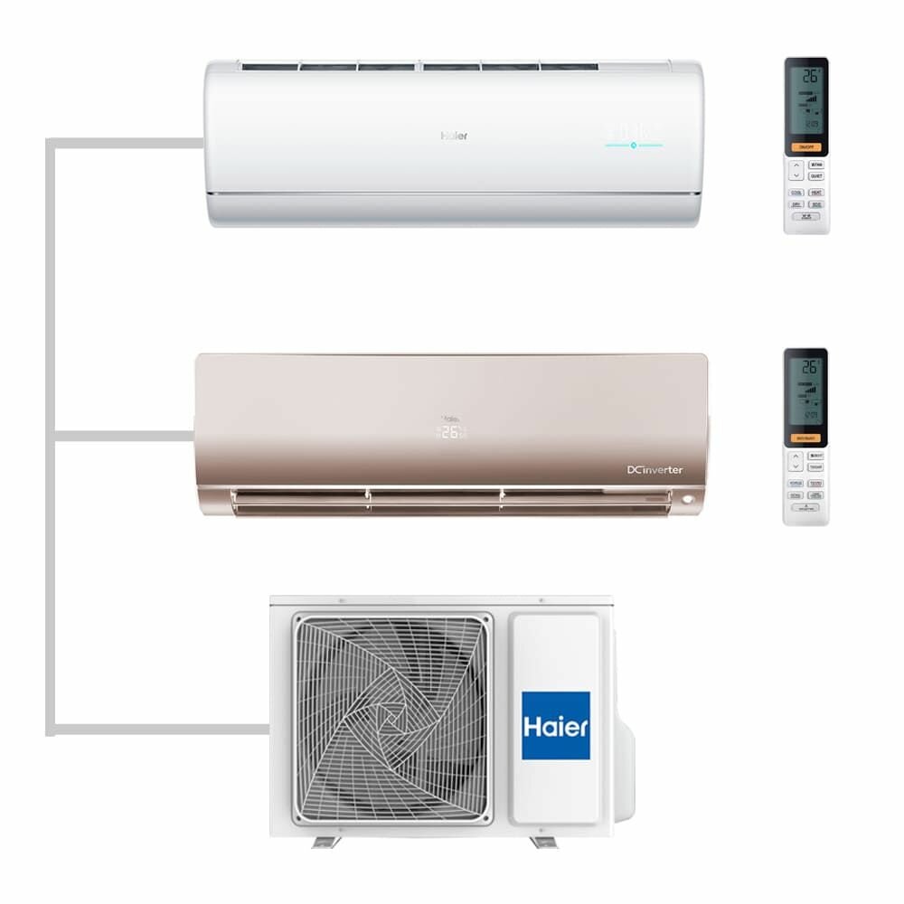 Мульти сплит-система настенная Haier AS25S2SJ2FA-W / AS25S2SF2FA-G / 2U40S2SM1FA Inverter