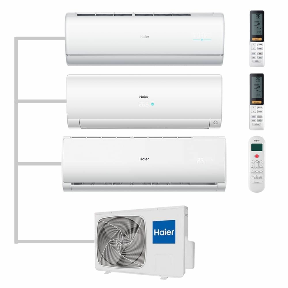 Мульти сплит-система настенная Haier AS35S2SJ2FA-W/AS35S2SF2FA-W/AS07TS6HRA-M / 3U70S2SR5FA Inverter