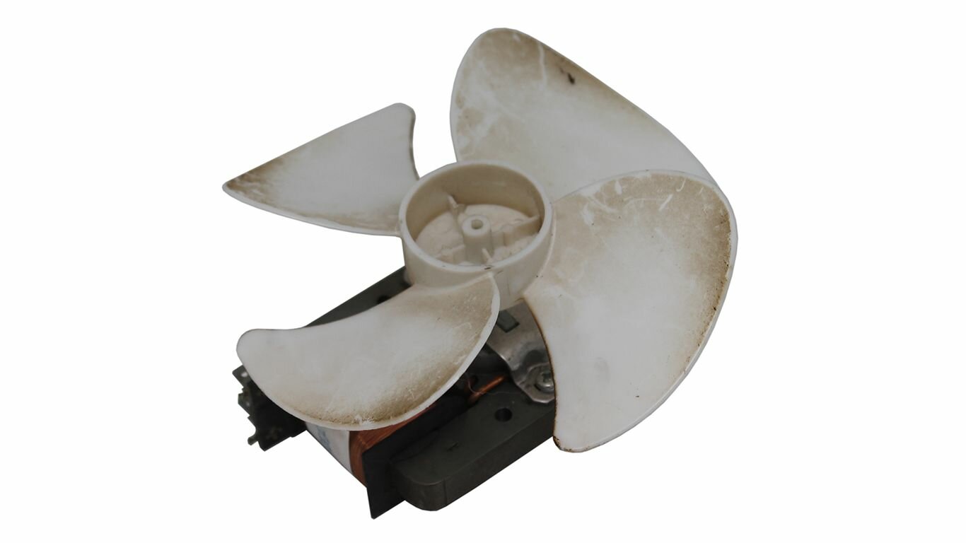 Двигатель вентилятора микроволновой печи с крыльчаткой в сборе MDT-10CEF (CL.E Z.P 220-240VAC 50Hz 18W WLB). Товар уцененный