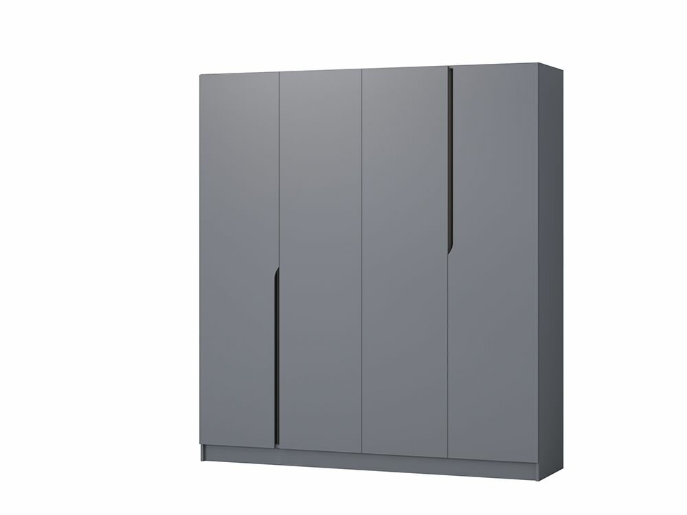 Шкаф Регион 058 Гермес, распашной, ЛДСП, графитовый, 200х220х52 см