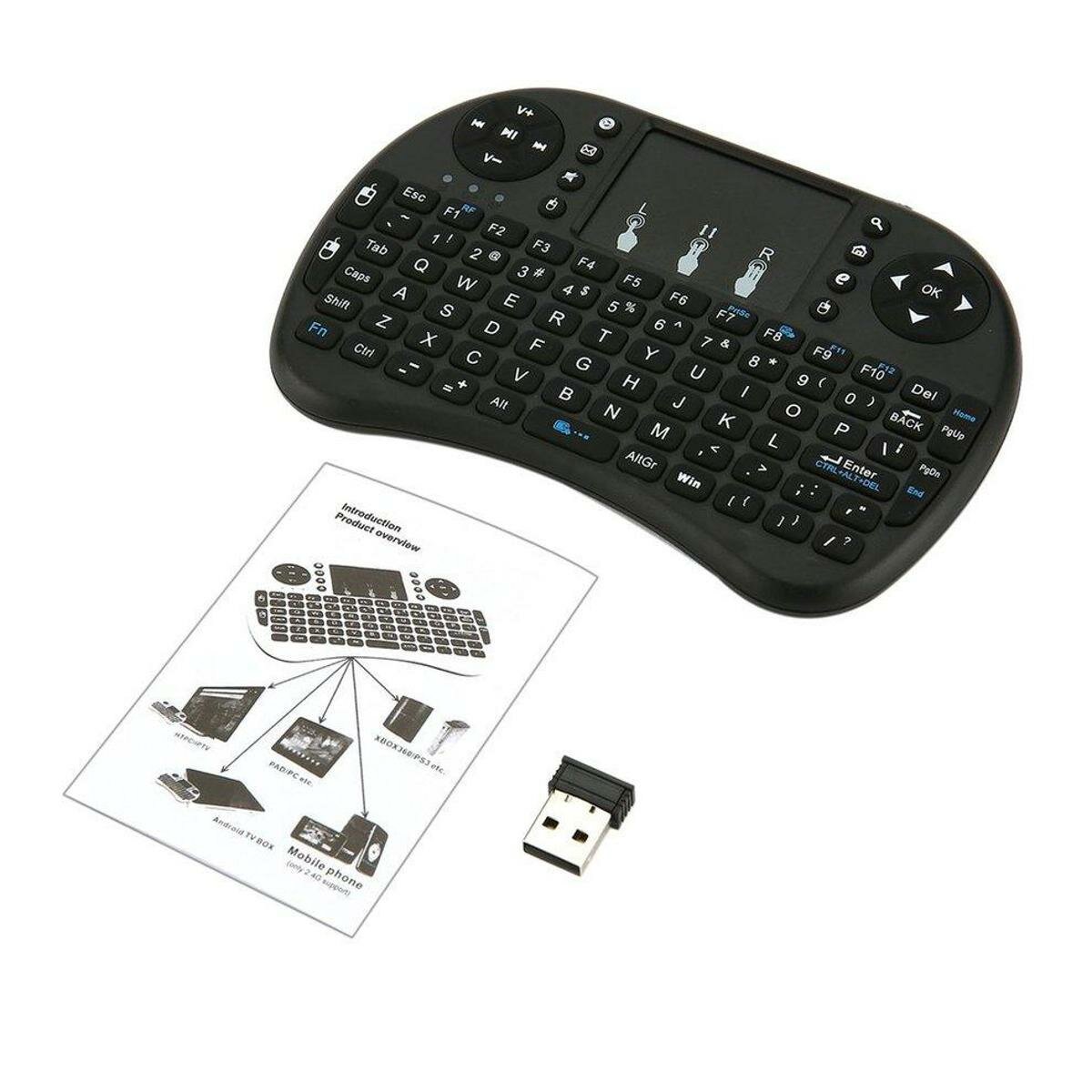 Беспроводная клавиатура EF 2.4GHz 92 клавиши с тачпадом и мышью для Android TV Box PC
