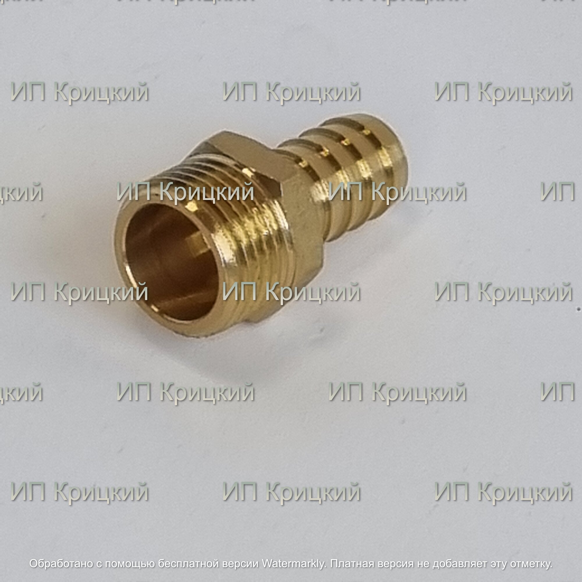 Штуцер для шланга 14 мм х 1/2" наружняя резьба, латунный TIM SM02-14