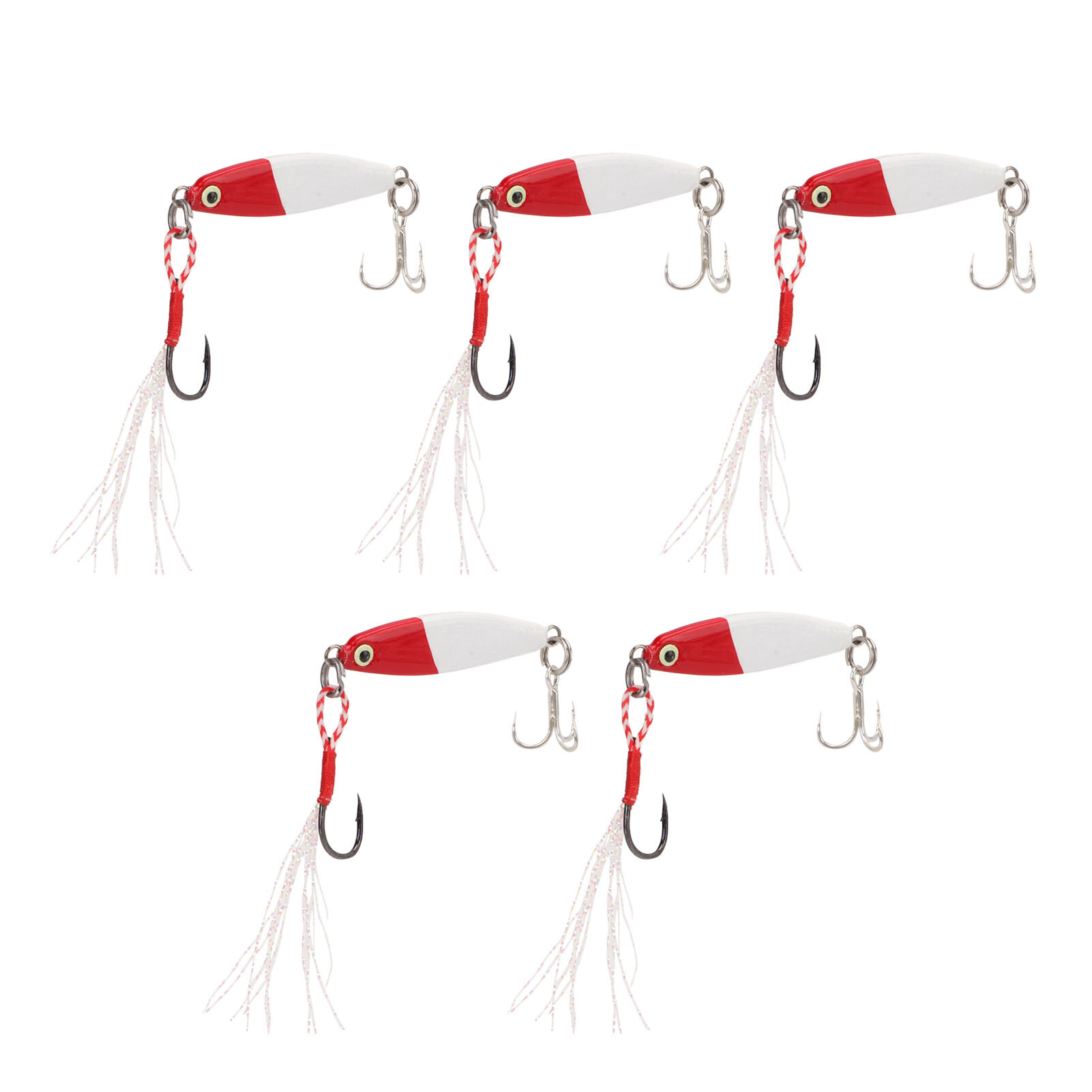 5 шт. 7 г рыболовных приманок VIB, металлические жесткие приманки, железные рыболовные снасти для морской и пресноводной рыбалки, красно-белые.