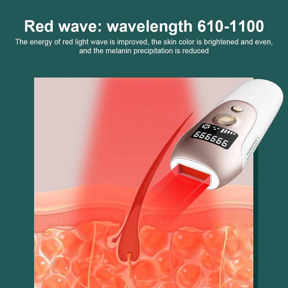 Домашний IPL аппарат 2в1 для эпиляции и омоложения кожи с 5 уровнями мощности