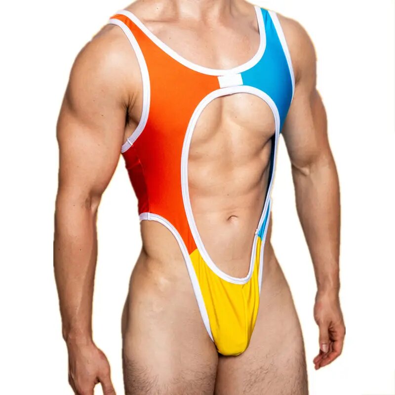 Мужской утягивающий боди Tauwell XXL, Orange Blue