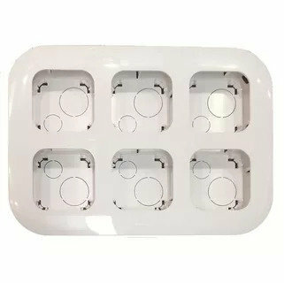 Рамка Legrand Quteo на шесть постов для накладного монтажа белая