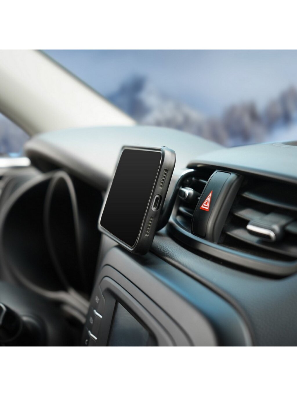 Держатель под смартфон/навигатор "AIRLINE" (на дефлектор, магнитный, прищепка, регулируемый)