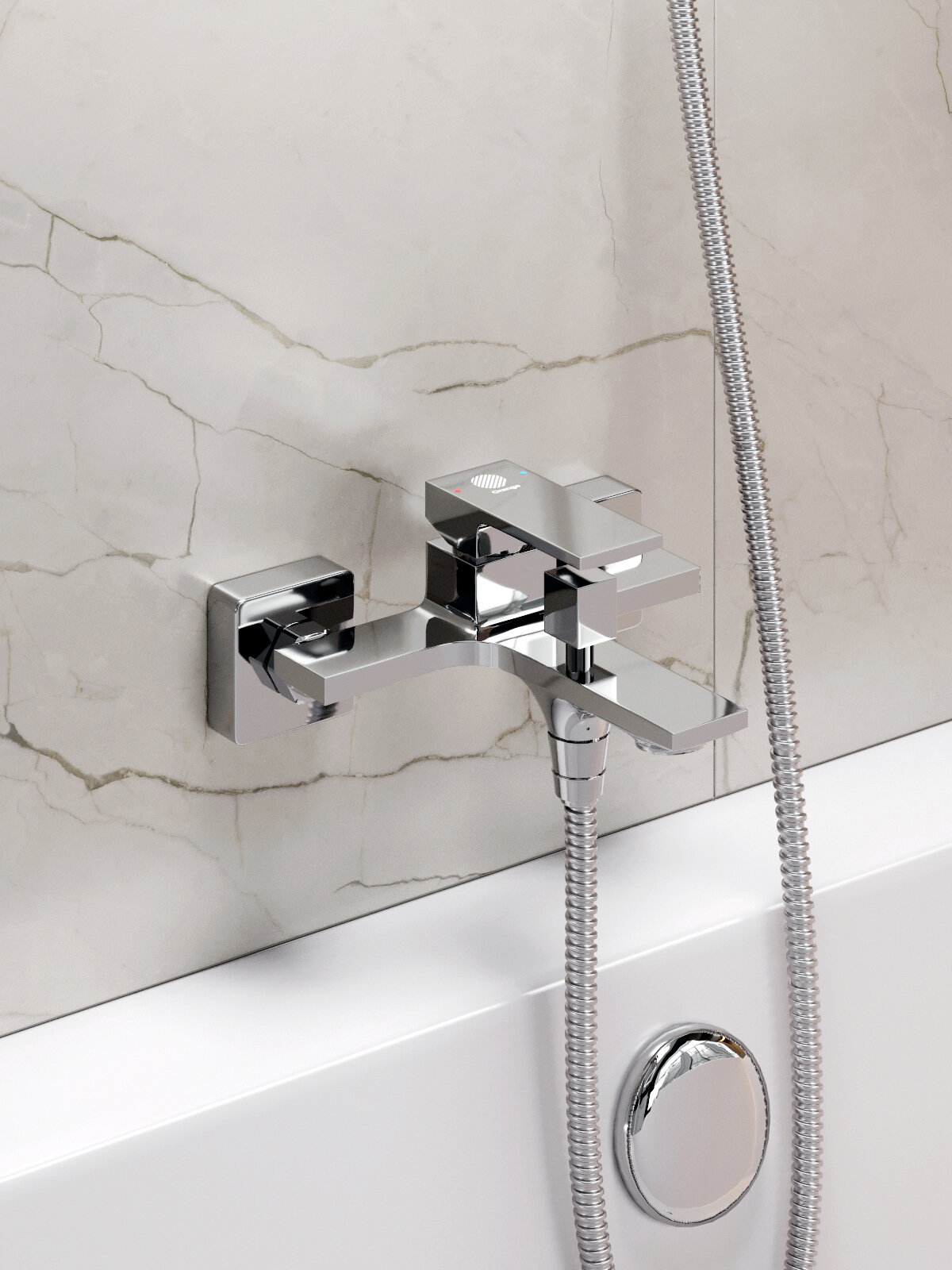 Смеситель для ванны без душа Orange Lutz M04-100cr однорычажный, хром