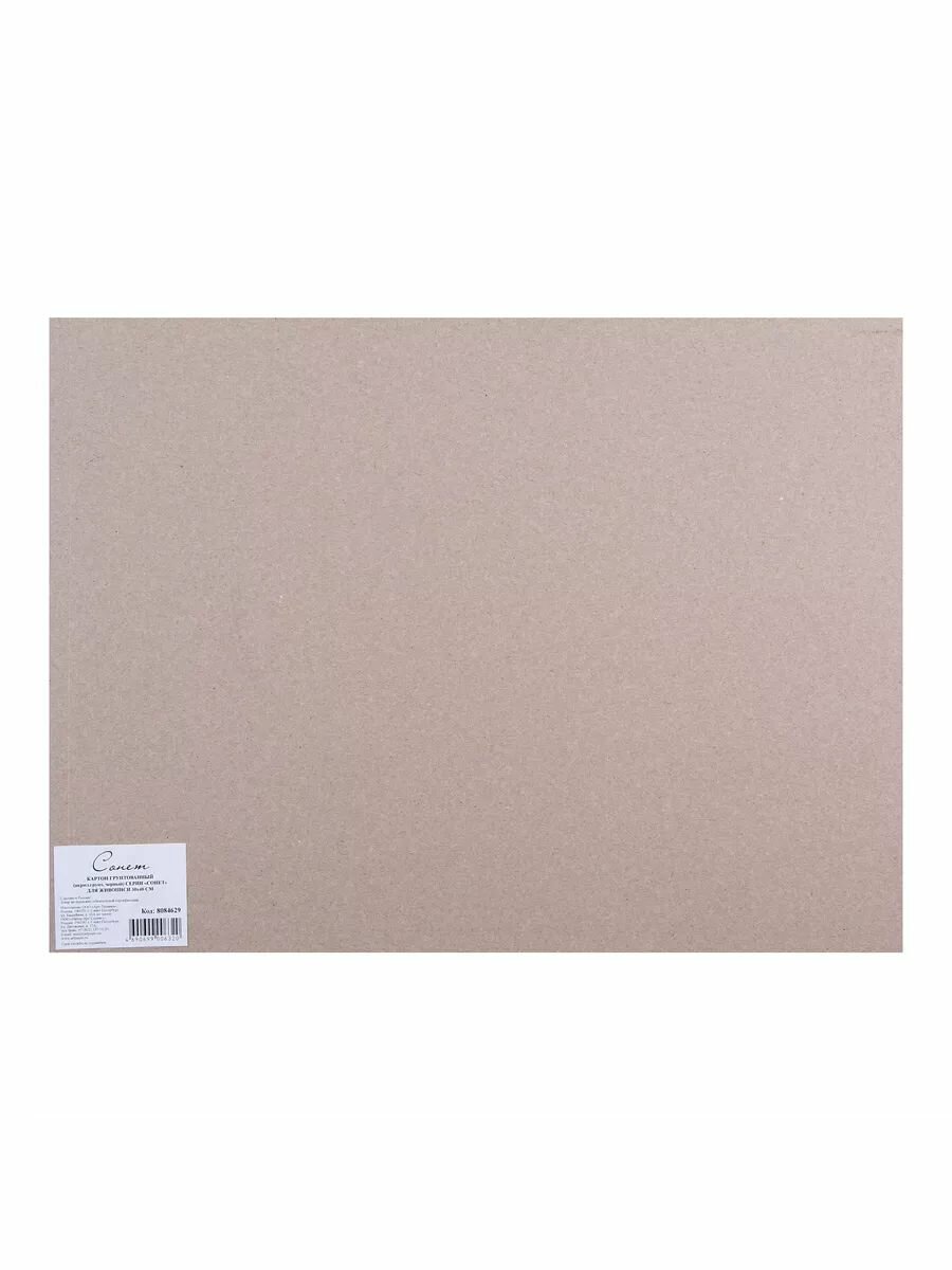 Картон грунтованный Невская палитра Сонет, 30x40 cм, черный 8084629