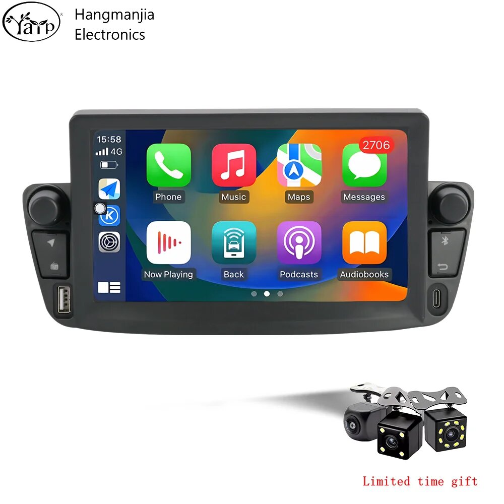 Для Peugeot 107 Toyota Aygo Citroen C1 2005-2014 Автомобильный радиоприемник 4G 64G WIFI Carplay