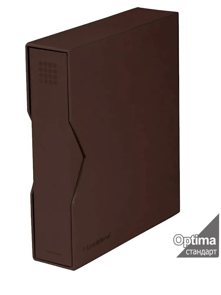 Альбом Opima RINGBINDER PUR для монет и банкнот с футляром, коричневый. Leuchtturm