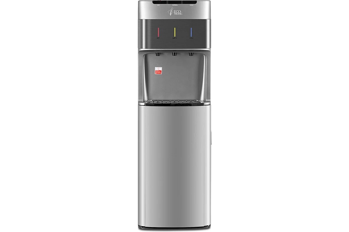 Кулер Ecotronic "M30-LXE", серебристый, с защитой от детей, нижняя загрузка бутыли