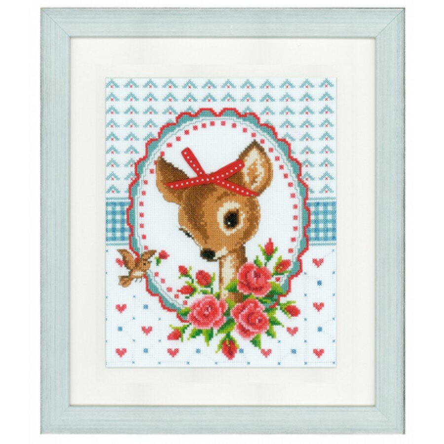 Набор для вышивания Бэмби и розы 19 х 24 см VERVACO PN-0150452