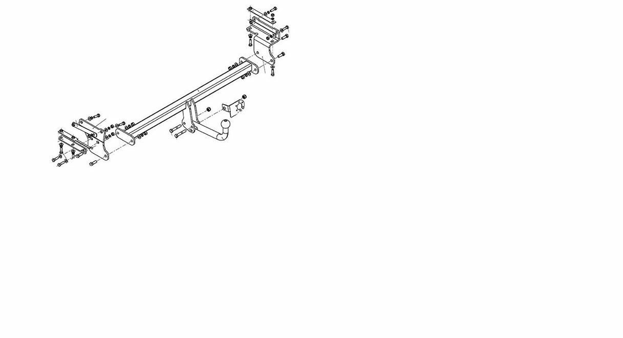 Фаркоп для Nissan Qashqai J11 SUV 2013г.-по н. в. (без электрики) (паспорт и сертификат) AvtoS. NS25
