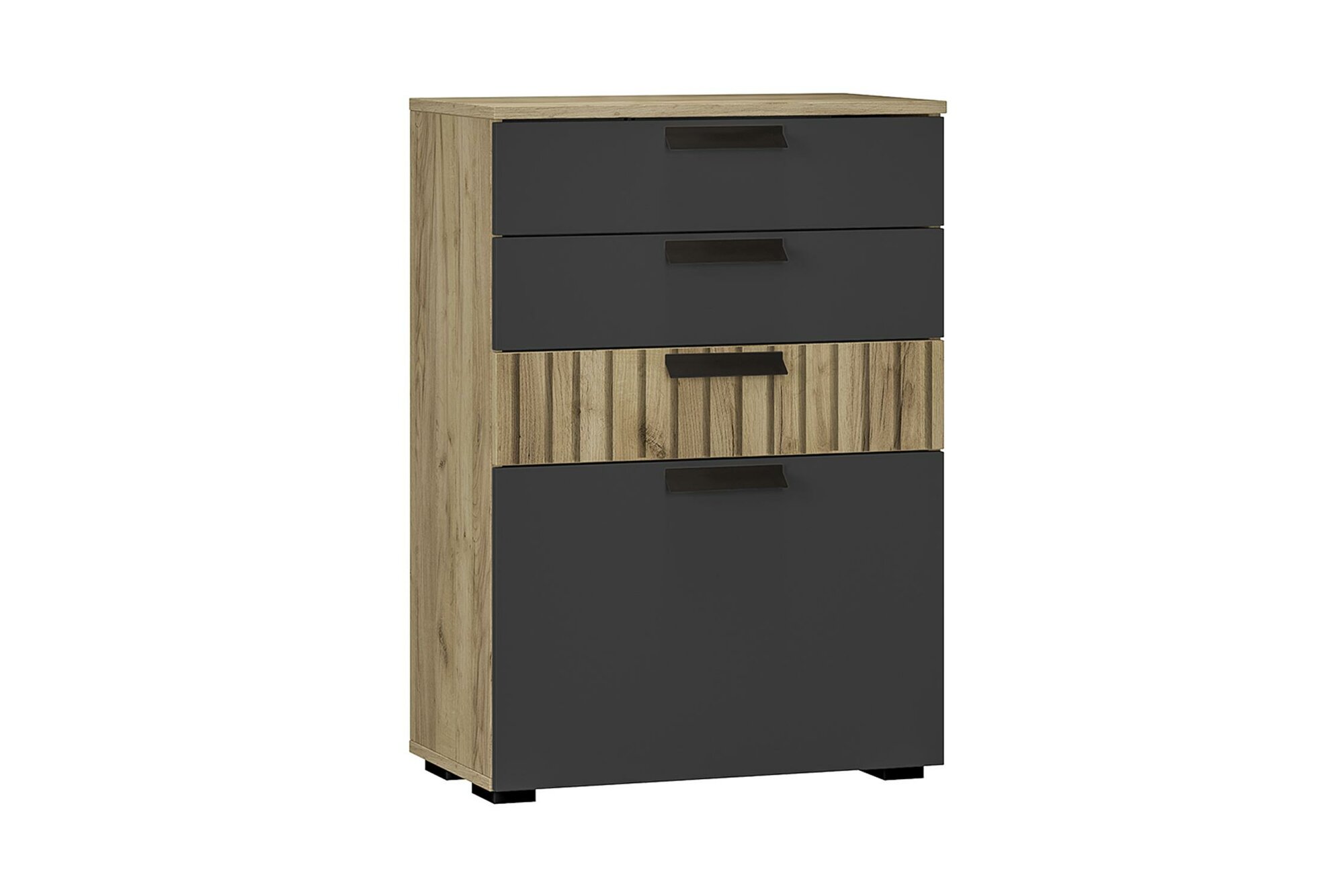 Комод для одежды Нонтон Мишель, тип 1, крафт / графит, 60x35x86 см