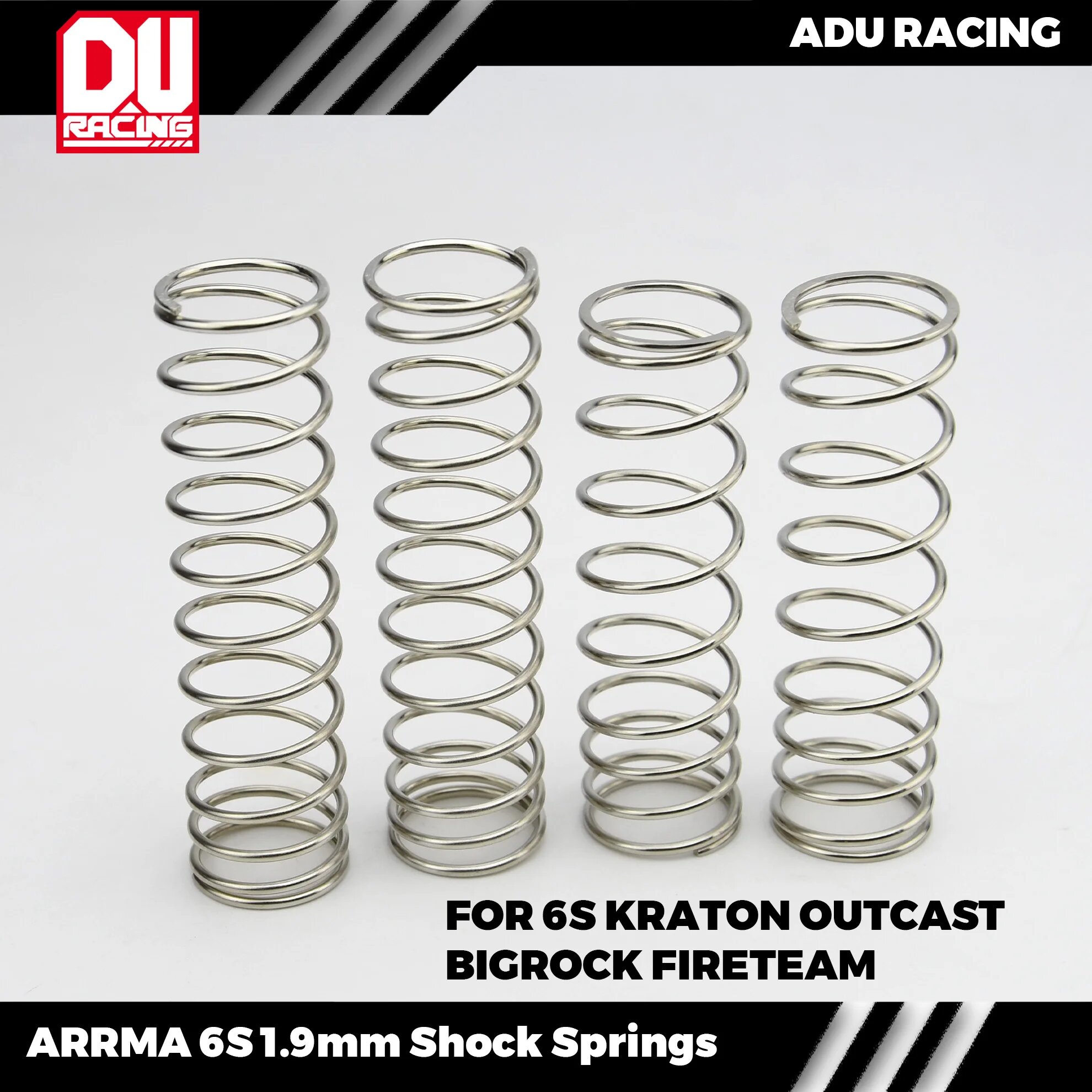 Пружины ADU RACING HARD 1,9 мм для Arrma KRATON OUTCAST BIGROCK FIRETEAM