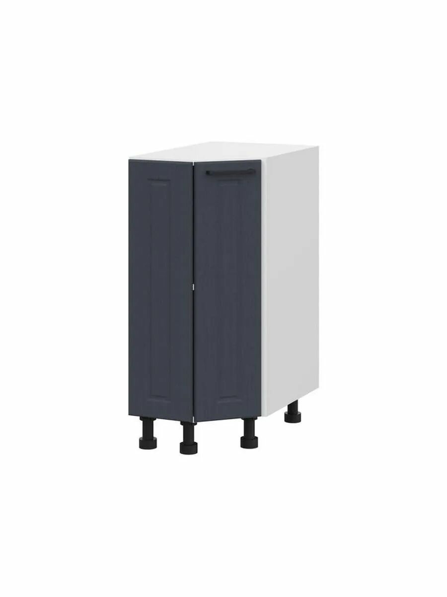 Кухонный модуль напольный, стол торцевой Шервуд с полками, с доводчиками, 40х55.6х82.4 см, Белый / Шато индиго