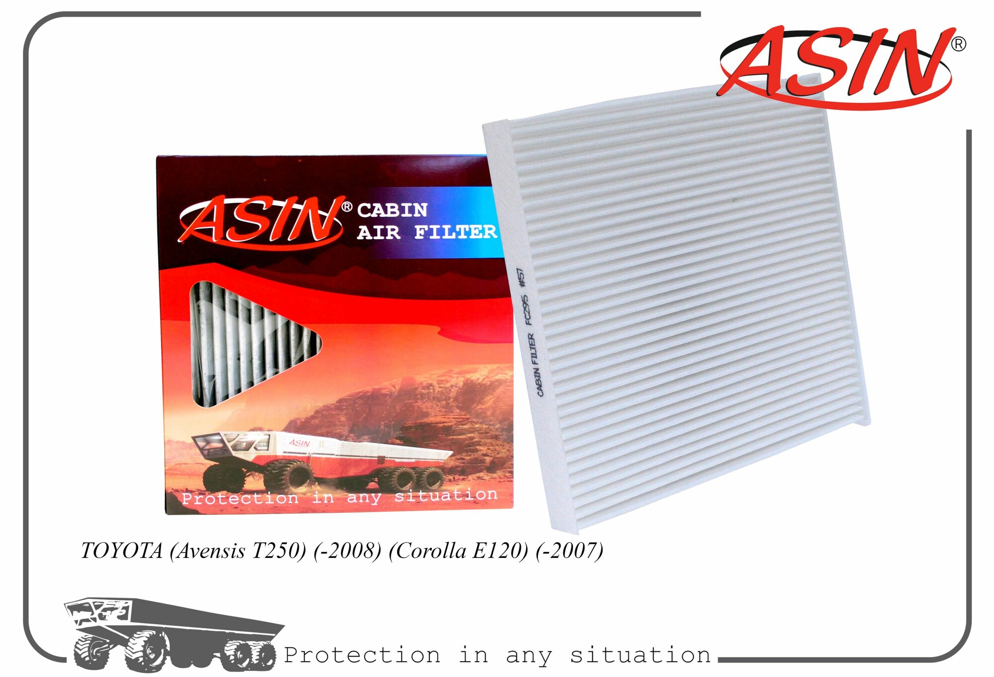 Фильтр салонный для Тойота Авенсис, Королла ASIN. FC295 ASIN