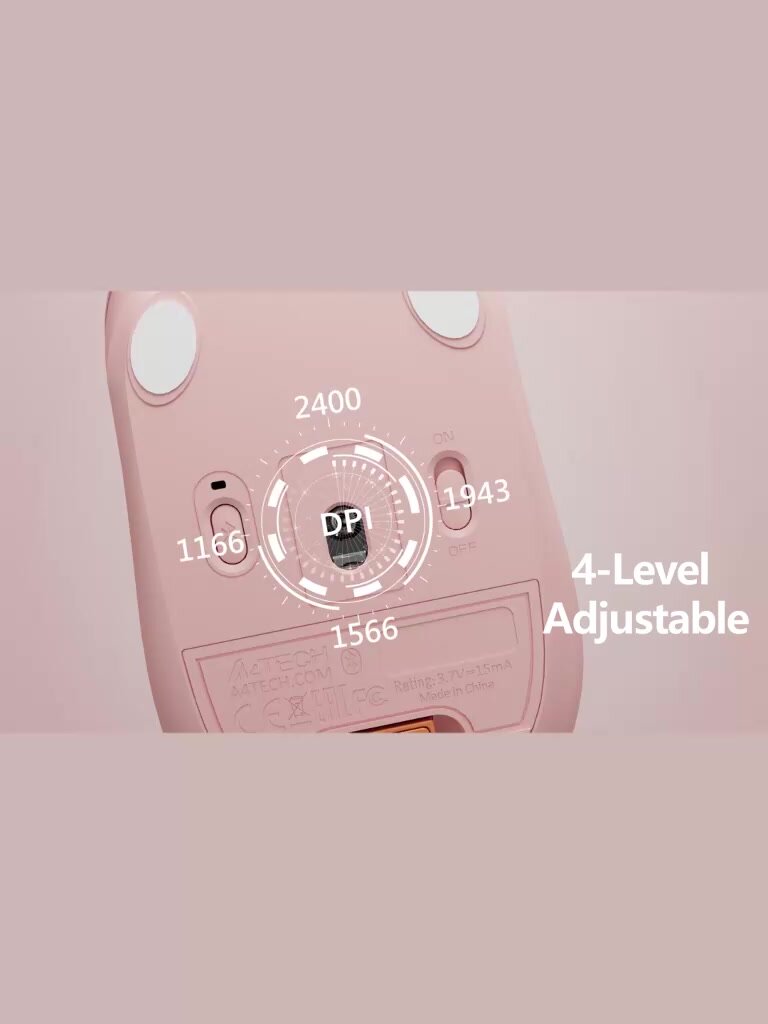 Беспроводная оптическая мышь со встроенным аккумулятором A4Tech Fstyler FB10C, 2400dpi, 4кнопки , Bluetooth/ 2.4G Radio