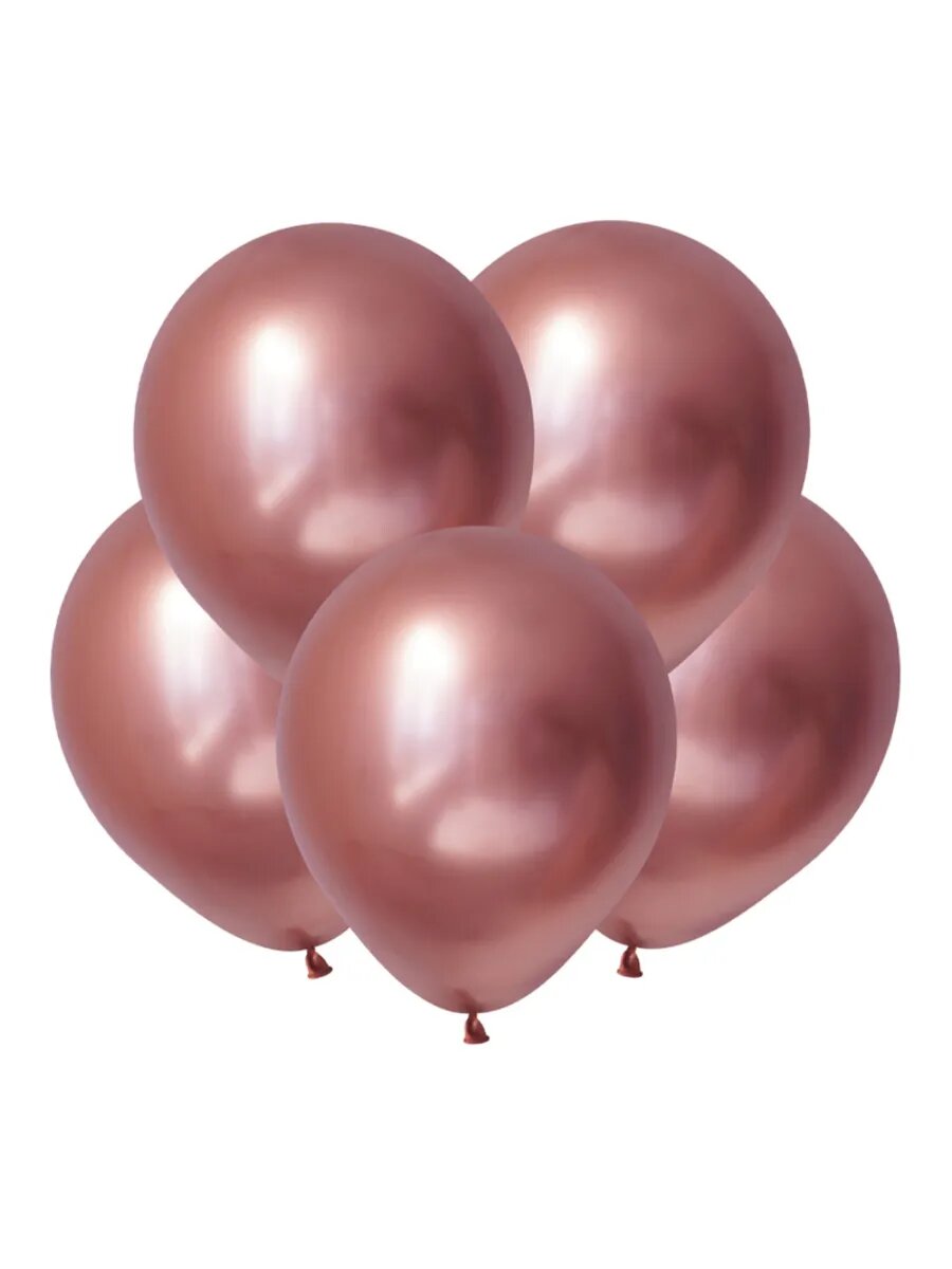 Розовое Золото, Зеркальные шары/ Luster Rose Gold, латексный шар (12"/30 см ) 50 шт. / DECOBAL, Вьетнам