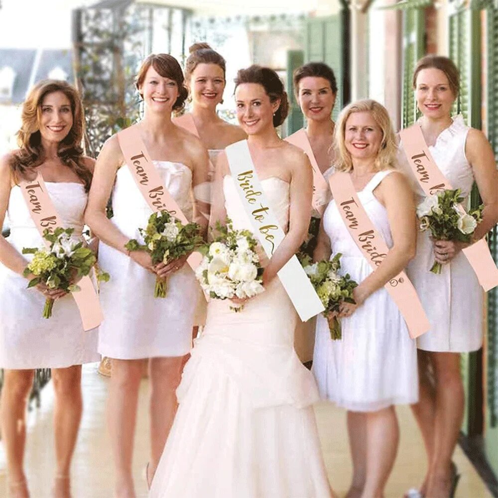 Набор для девичника "Bride to Be" с фатой, тиарой и лентой — фото 1