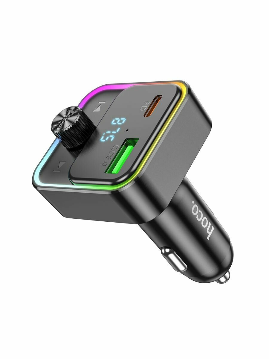 MP3-трансмиттер автомобильный Hoco E81, 1 USB, 2 USB, с дисплеем, Bluetooth