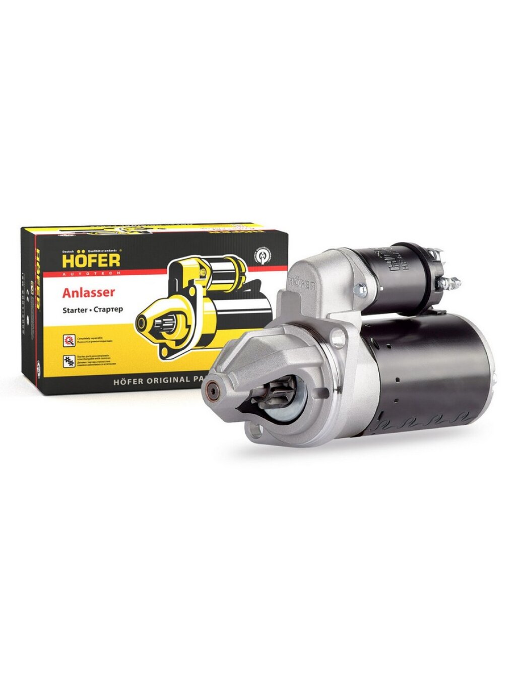 Стартер для а/м ГАЗ 402 дв. УАЗ "HOFER" (2.0 кВт, 6002.3708-01) (редукторный)