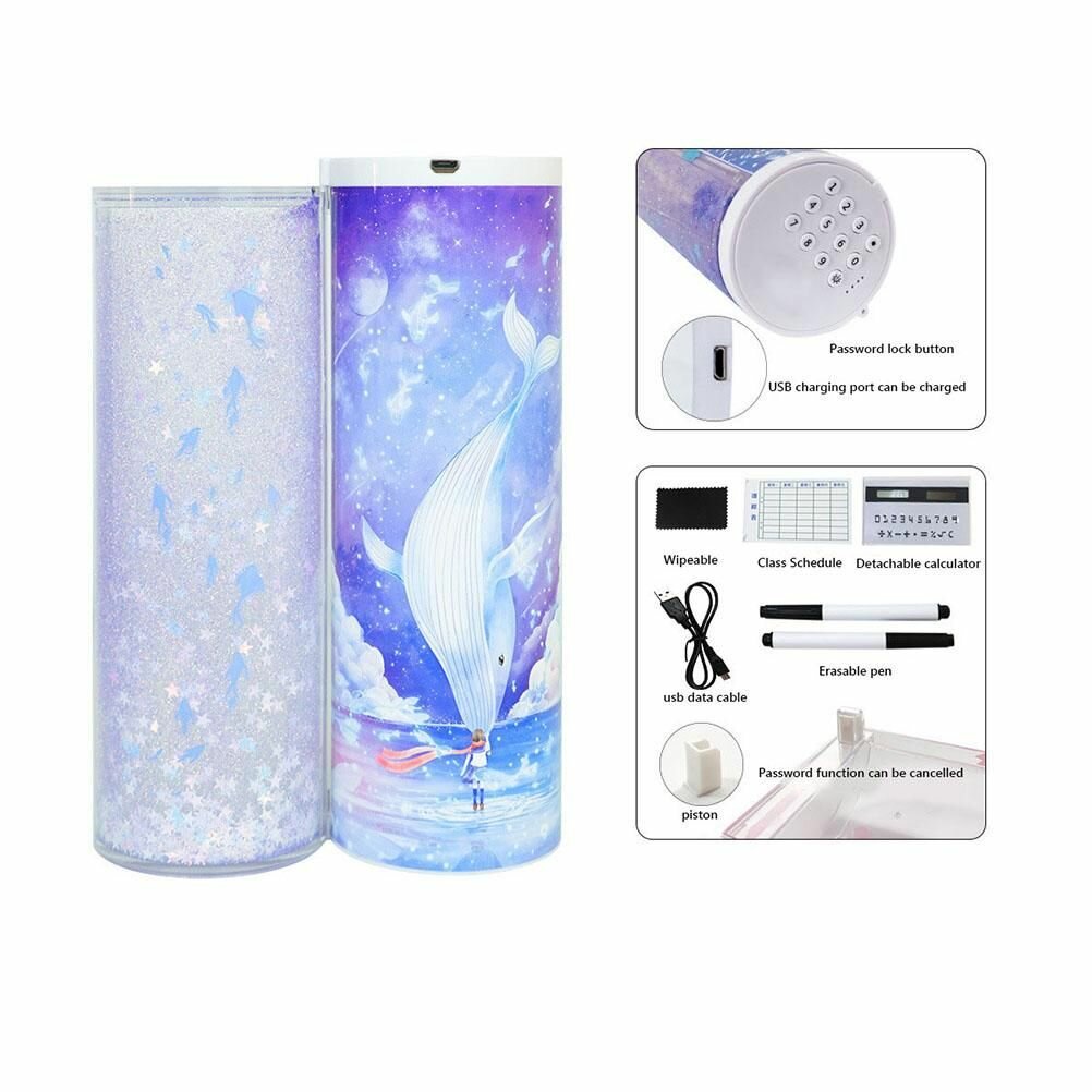 Пенал Quicksand с магнитной застежкой, изысканный интеллектуальный пенал с паролем Quicksand и калькулятором