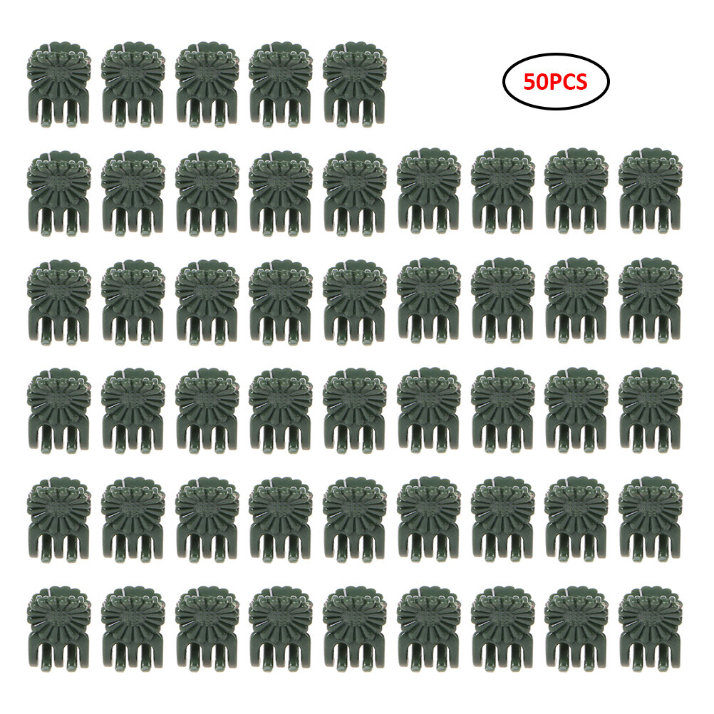 50 шт. пластиковые зажимы для растений, фиксирующие зажим для виноградной лозы, садовые зажимы для орхидей, помидоров