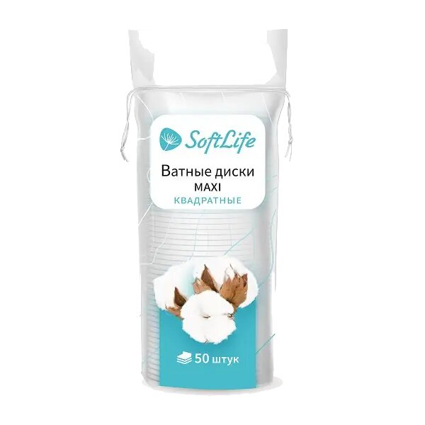 СофтЛайф Ватные диски макси 50 шт
