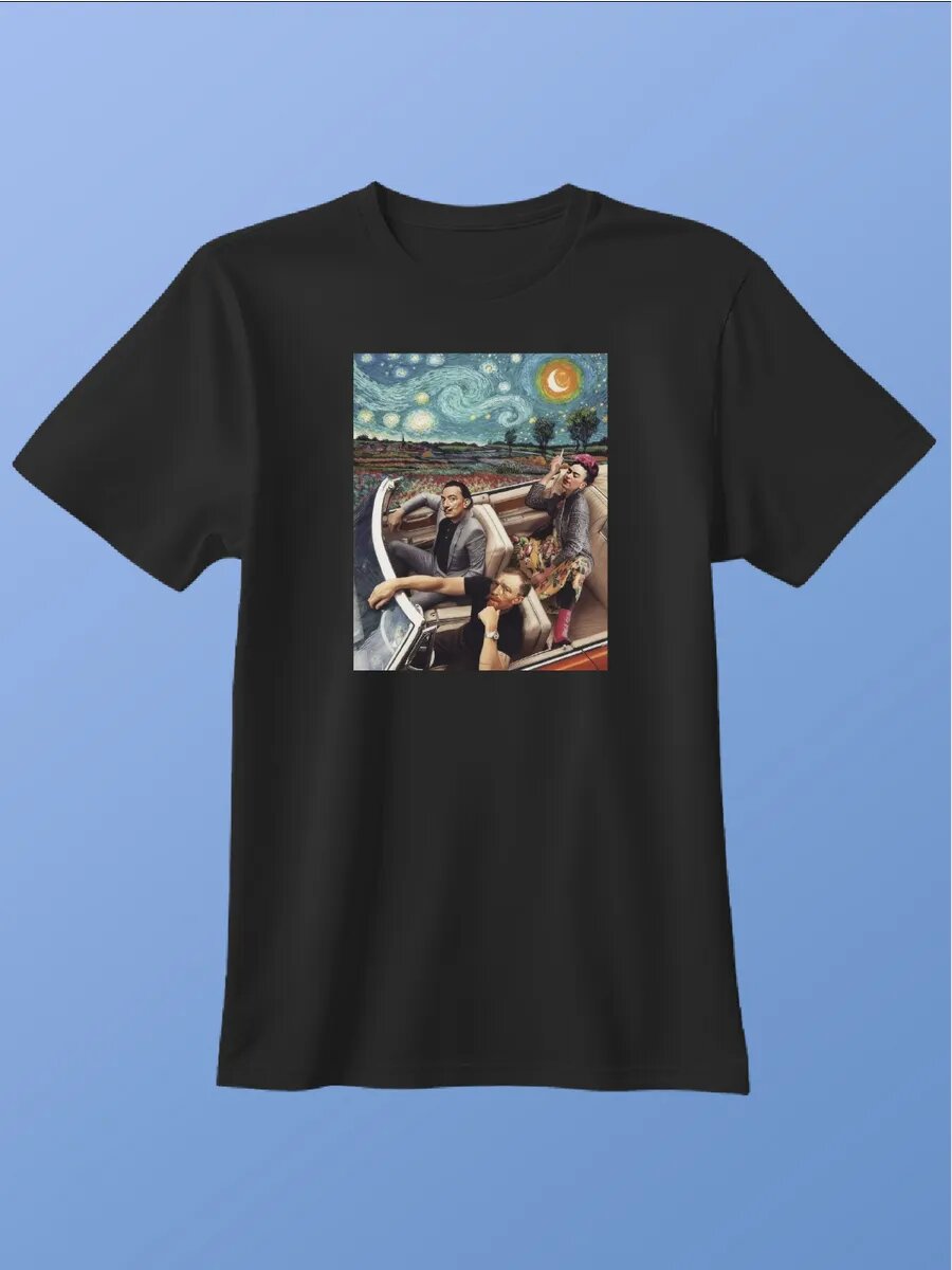 Футболка ван гог и фрида кало