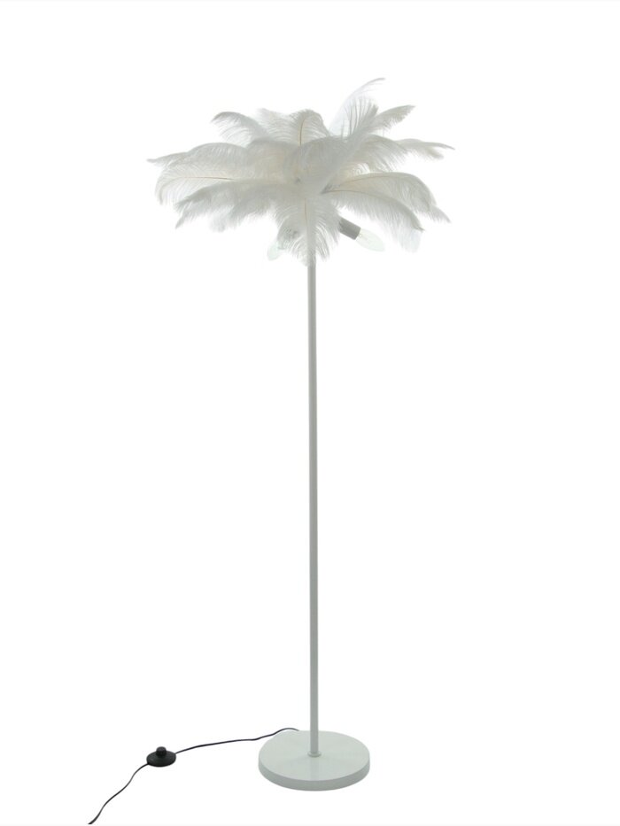 Торшер «Страусиные перья» 3хE14 40 Вт белый 52×52×155 см