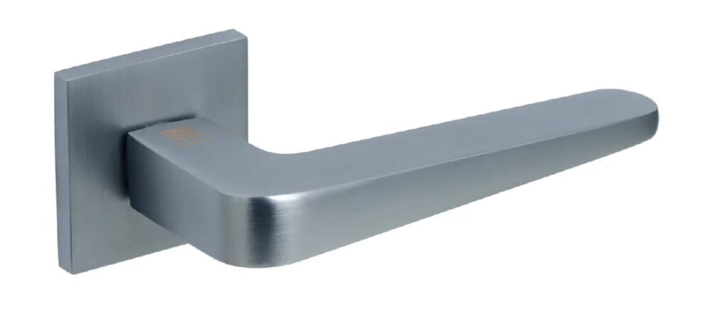 Ручки дверные Bussare CANTO PRONTO A-15-40 M.CHROME мат. хром, на квадратной розетке