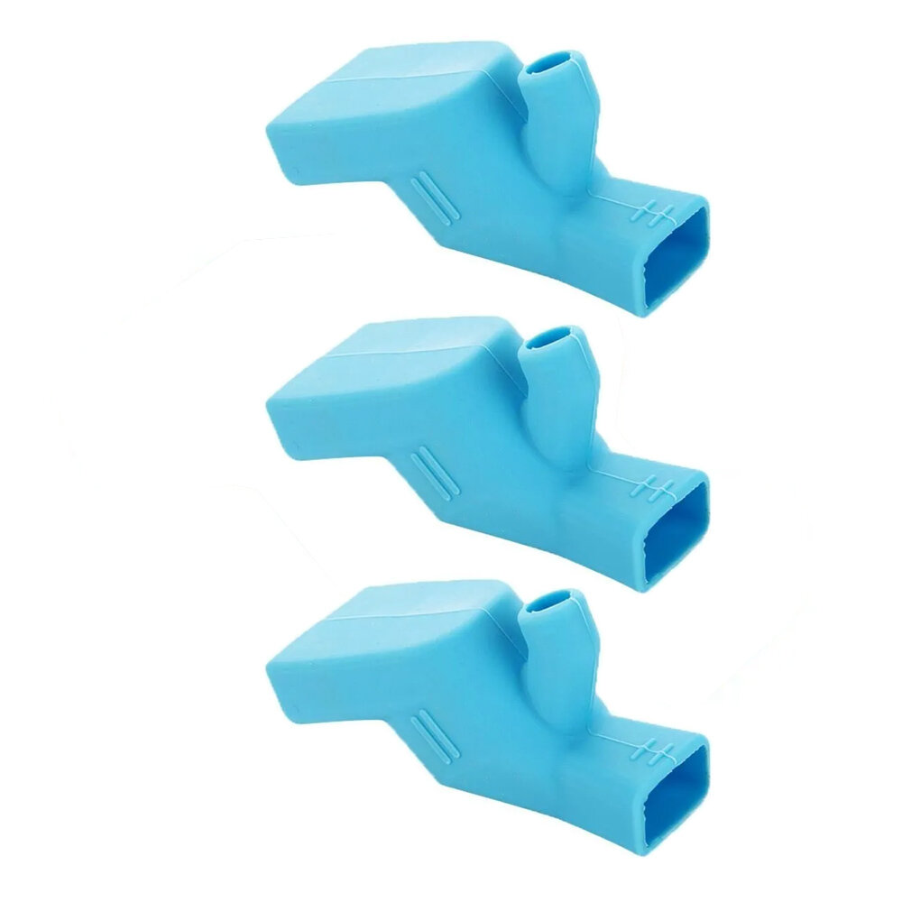 Приспособление для крана двухрежимное водосберегающее, синий цвет, силиконовое, в комплект входят 2 штуки