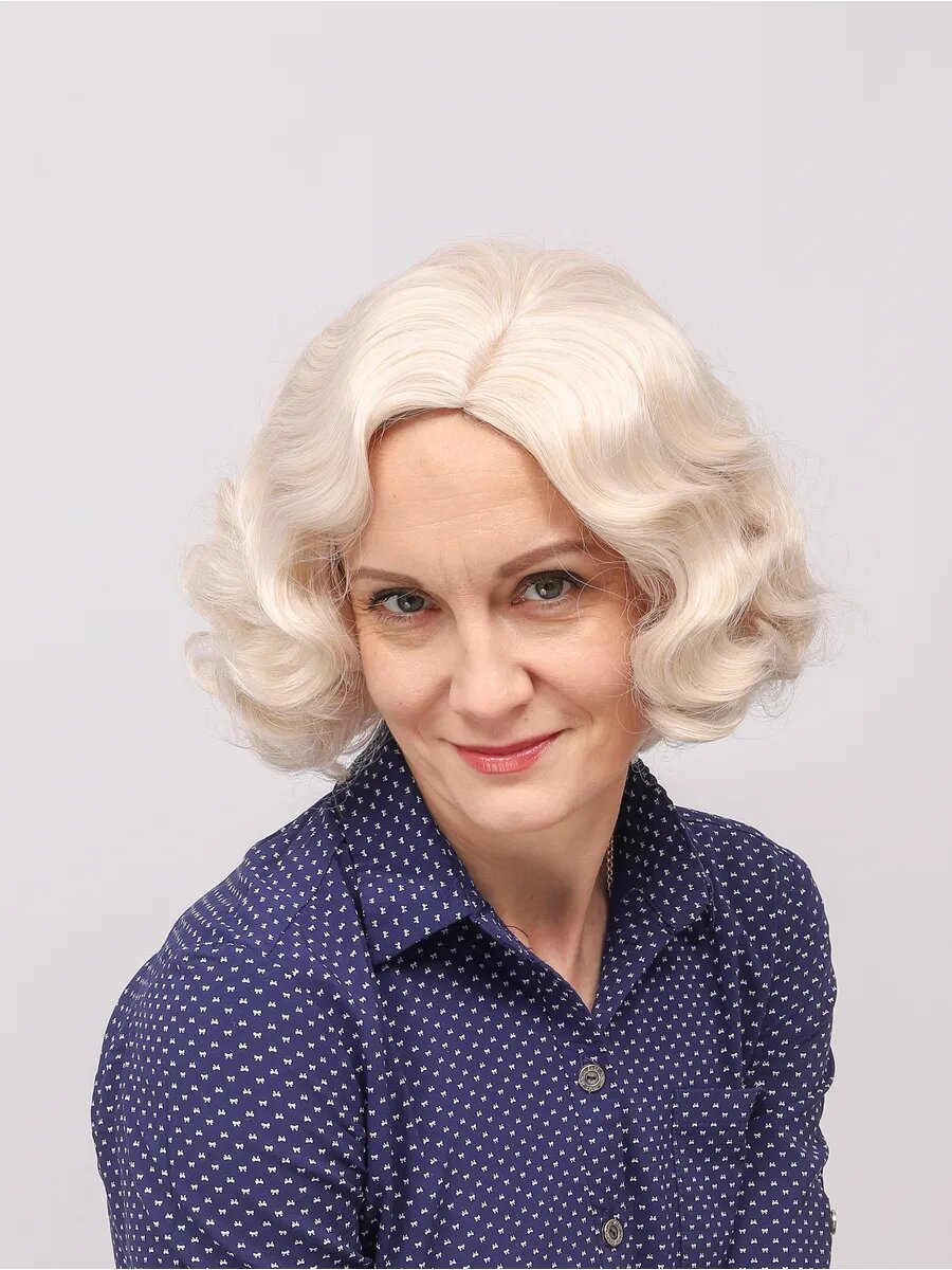 Парик театральный Мэрилин Монро волнистые волосы блонд