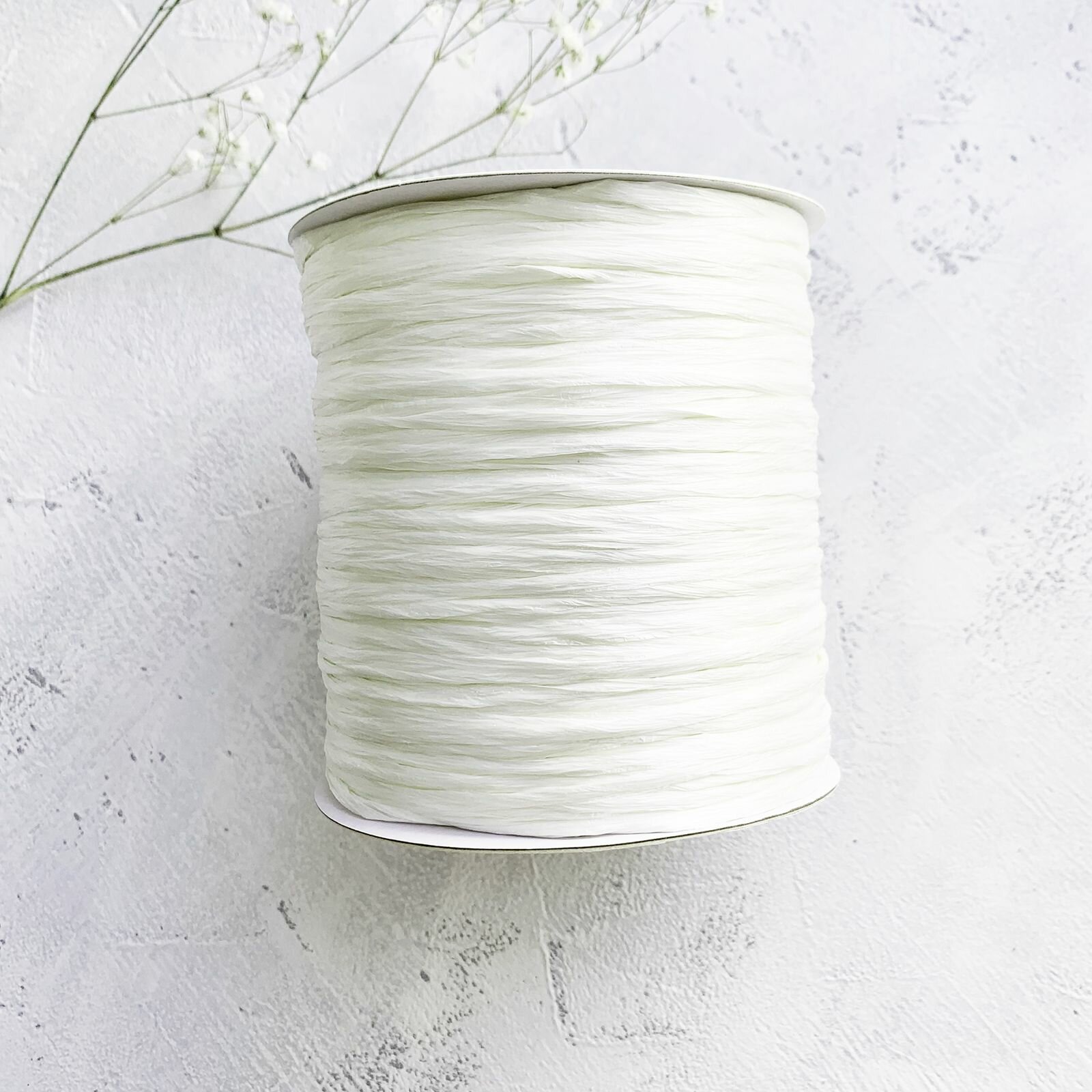 Пряжа Рафия Ispie Off White SD White 2 мотка